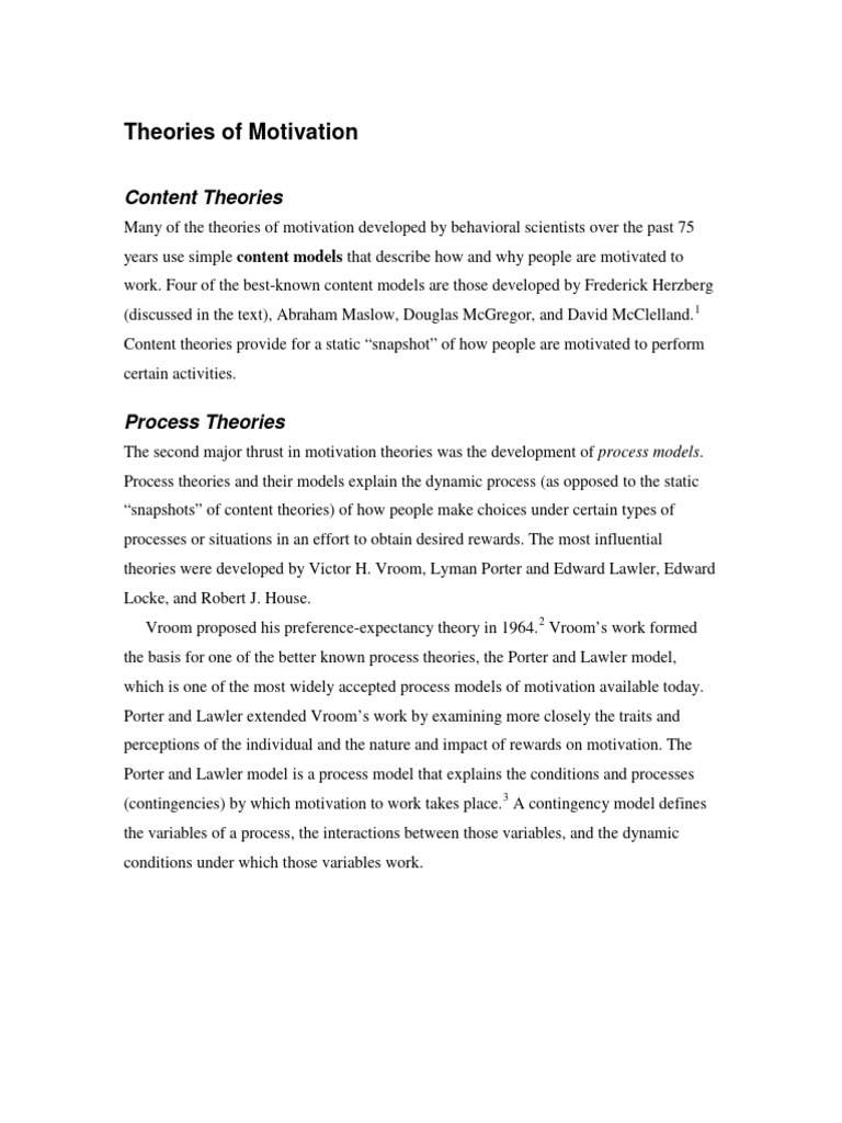 Theories of Motivationwww | PDF | Motivation | Motivational