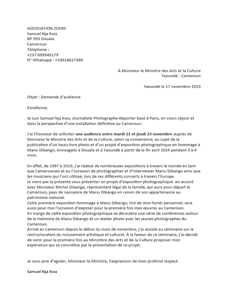 Demande D'audience | PDF