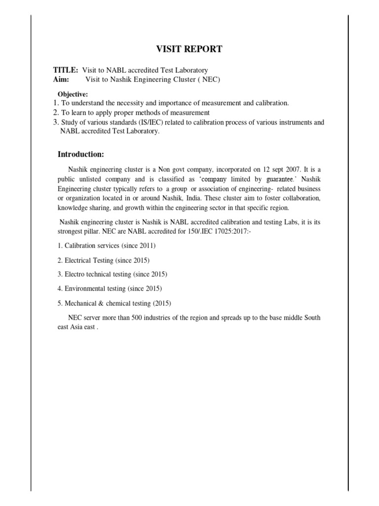 NEC Visit Final Report-1 | PDF | High Voltage | 3 D Printing