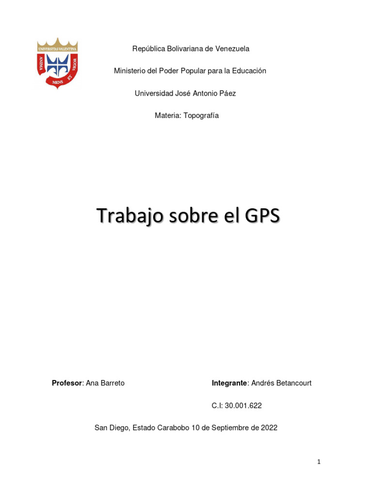 Uso del GPS en Topografía y Ingeniería | PDF | Sistema de ...