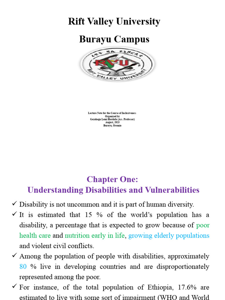 Chap 1 Inclusiveness 23 | PDF | Disability | Visual Impairment