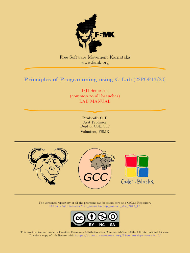 C Programming Lab Manual | PDF | Source Code | Programming