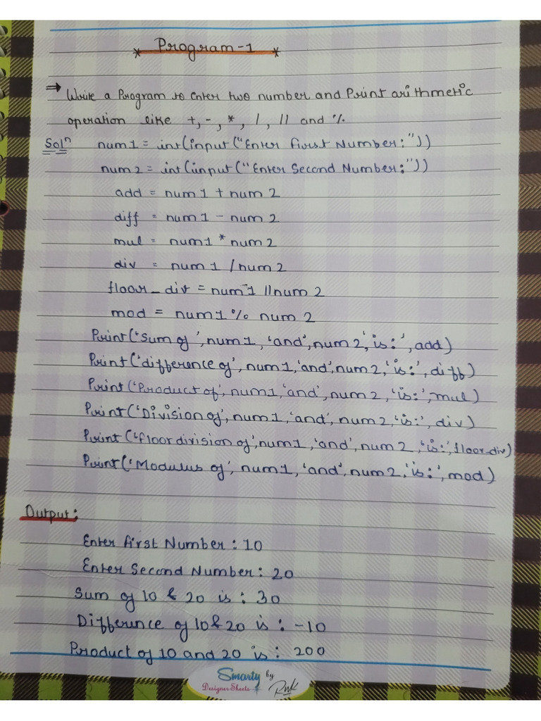 Hand Written File For Computer Science Student | PDF