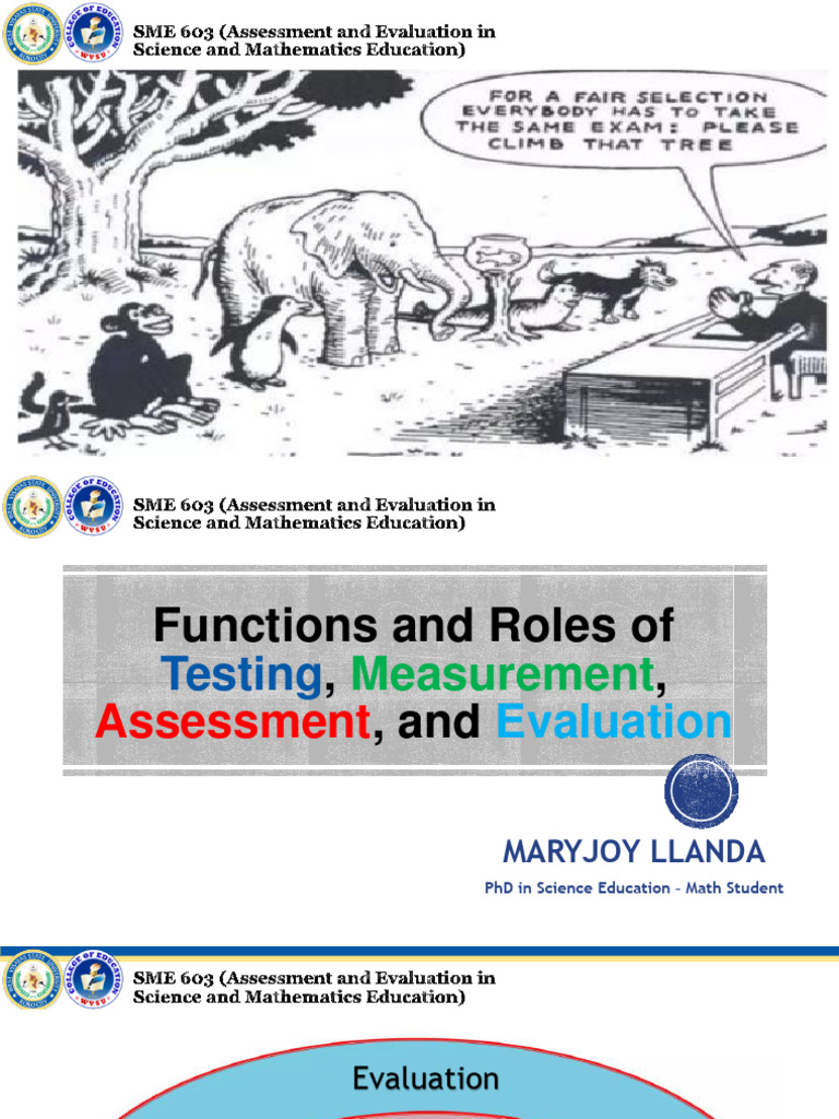 2 - Functions and Roles of Testing, Measurement, Assessment, and ...
