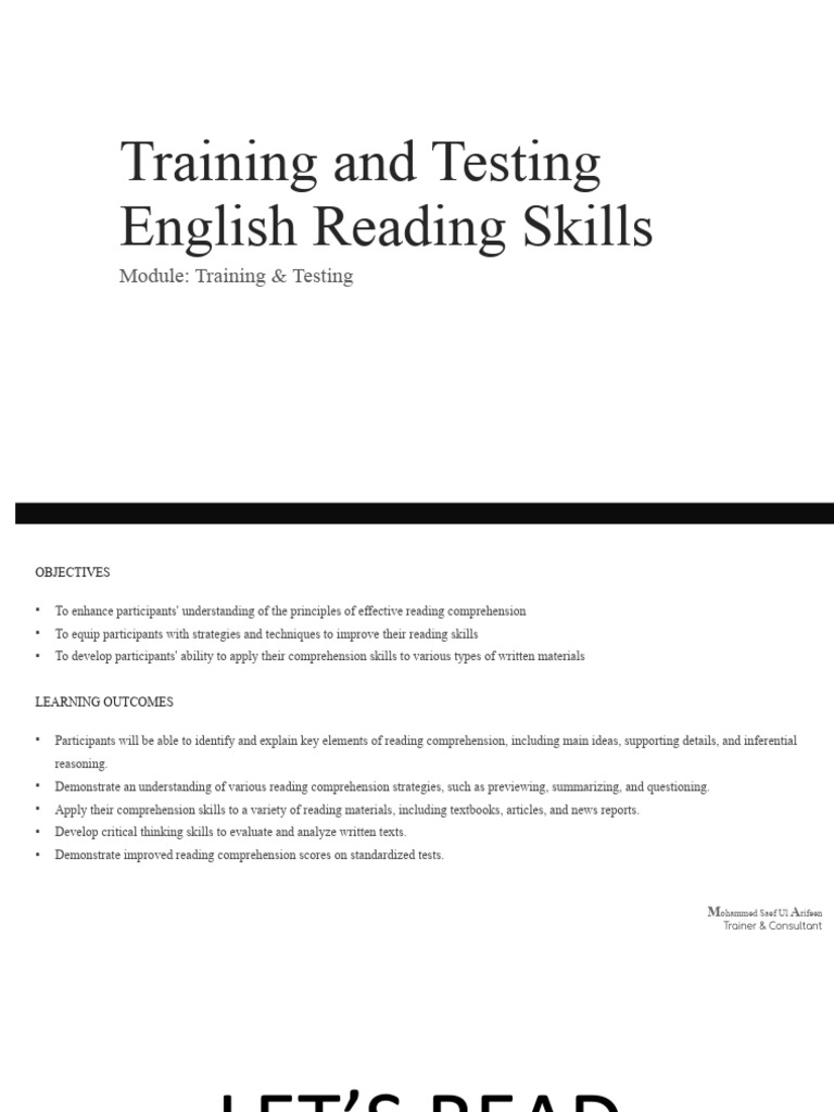 Reading Skills | PDF | Reading Comprehension | Wildlife