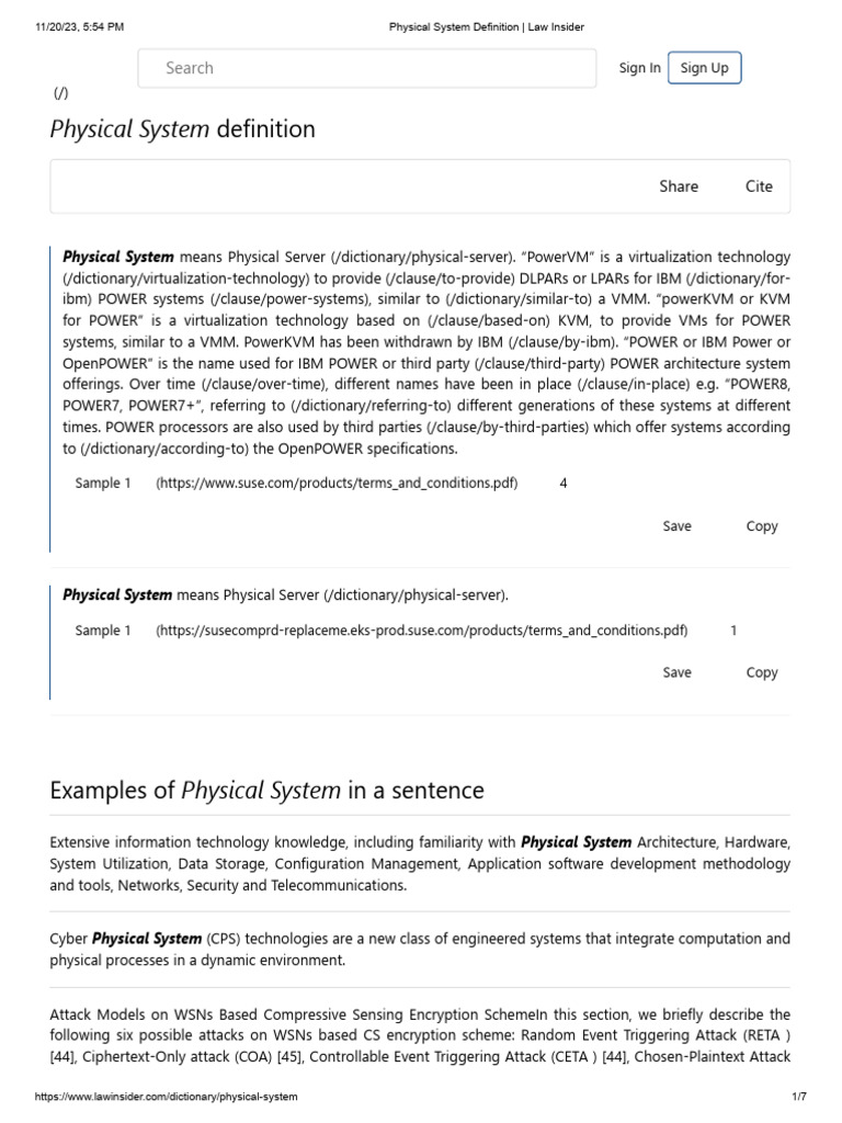 Physical System Definition - Law Insider | PDF | Photovoltaic System ...