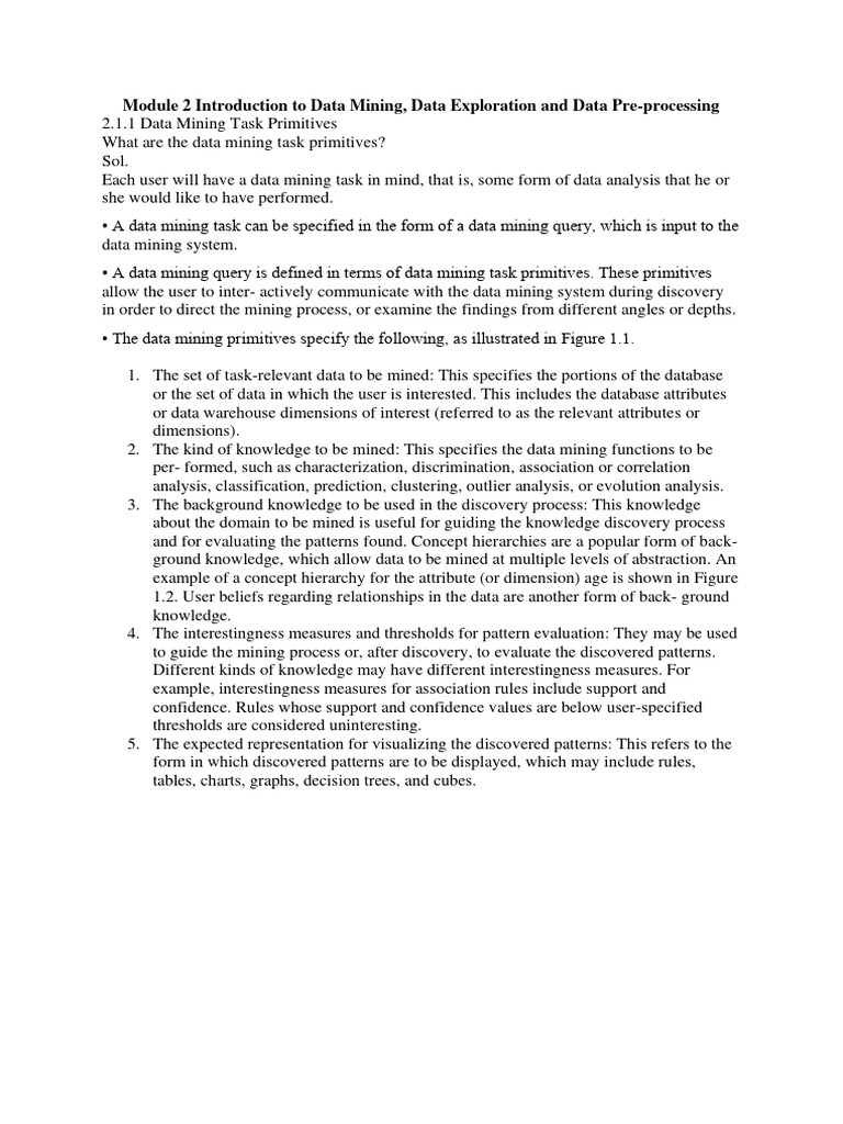 Module 2 Introduction To Data Mining | Download Free PDF | Level Of Measurement | Data Mining