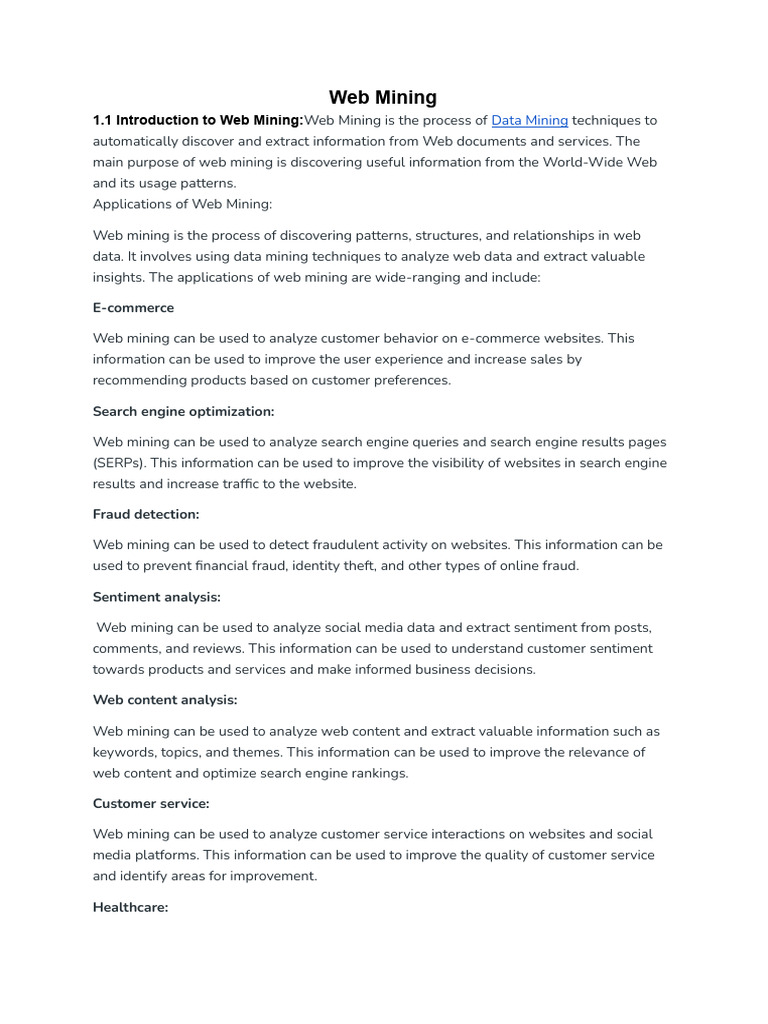 Web Mining | PDF | World Wide Web | Internet & Web