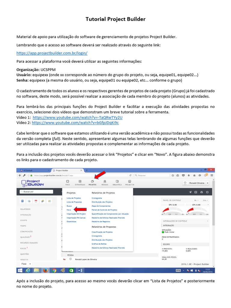 Tutorial - Project Builder | PDF | Impressão | Programas