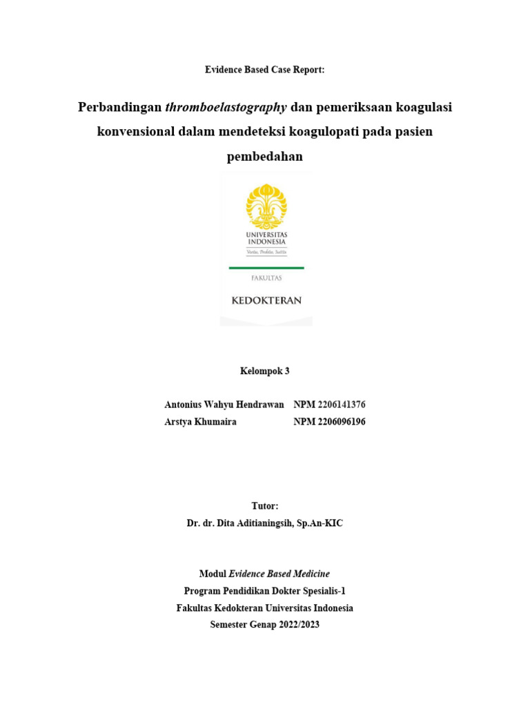 EBCR Kelompok 3 Tahap III Diagnosis | PDF