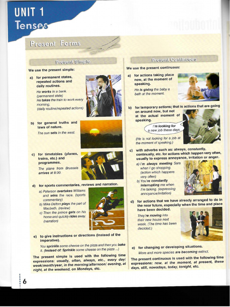 Upper Present Tenses 6 | PDF