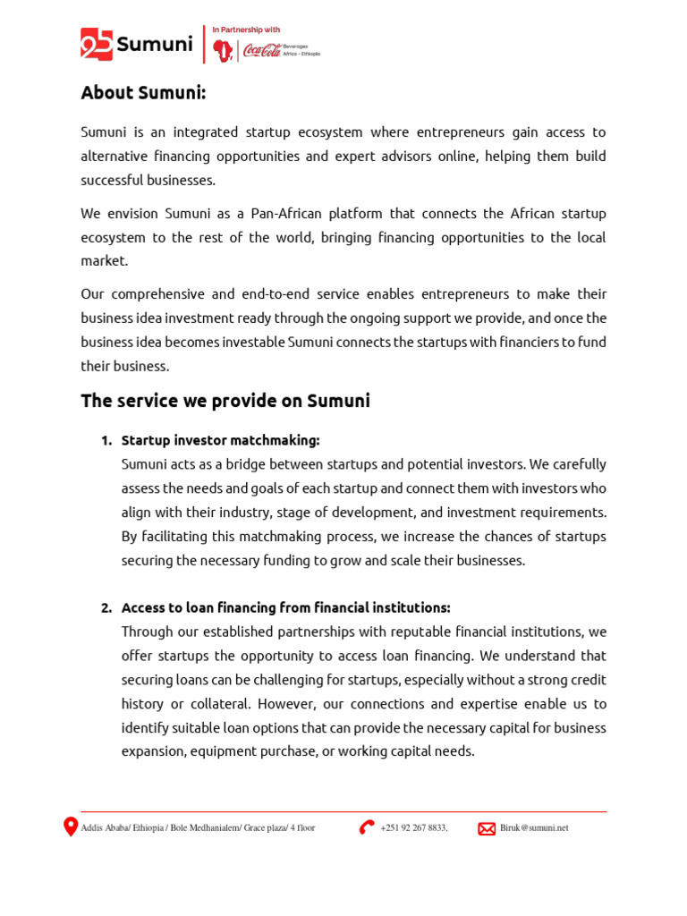 About Sumuni To MOLS | PDF | Startup Company | Small Business ...