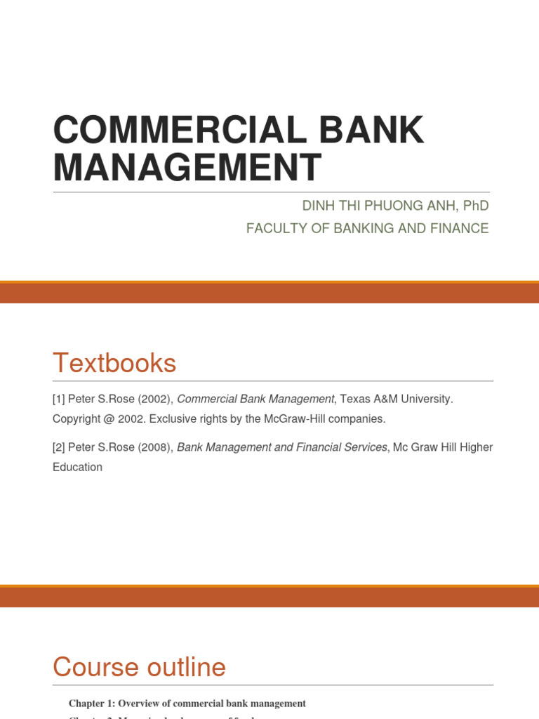 Chapter01 Introduction To Commercial Banks | PDF | Banks | Balance Sheet