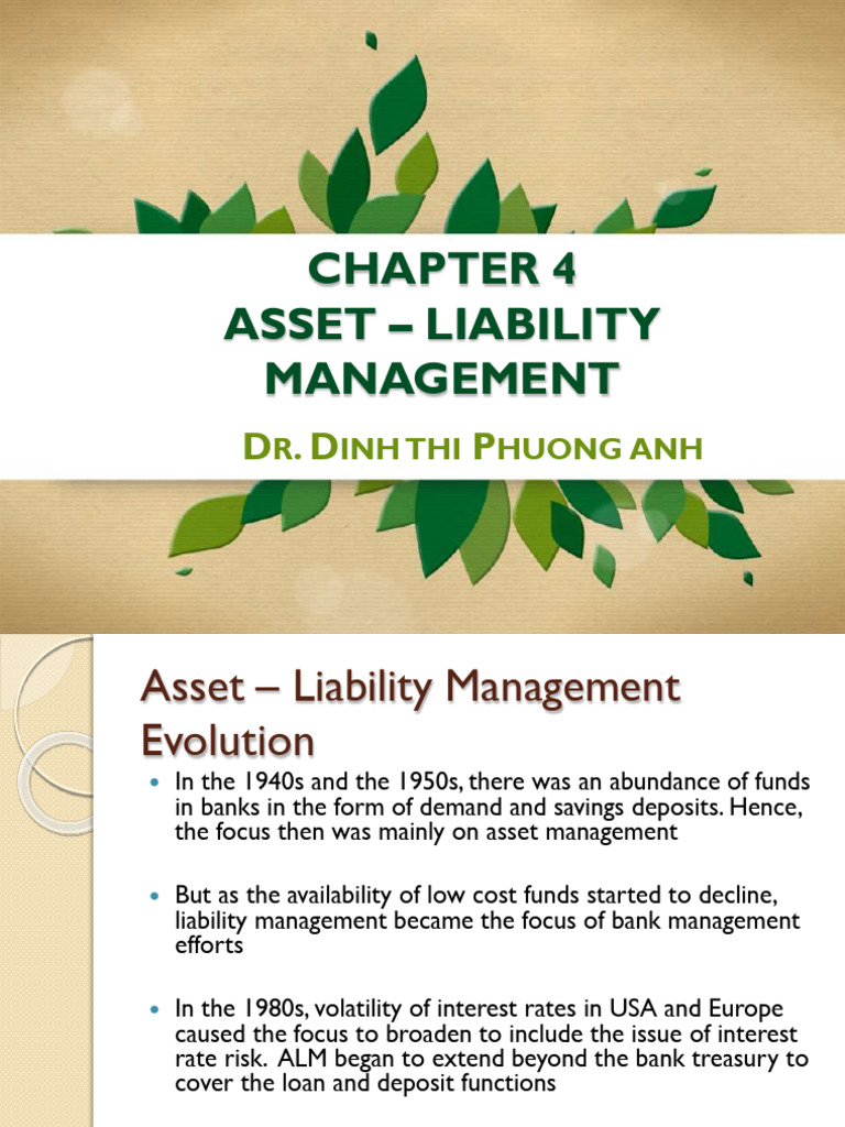 Chapter 4. ALM Management | PDF | Market Liquidity | Financial Risk