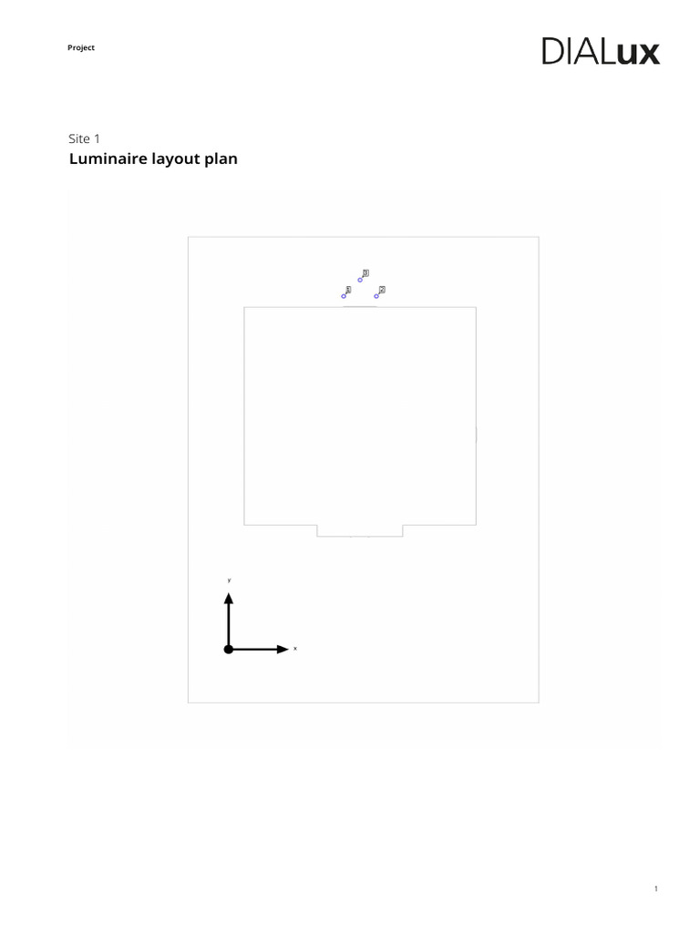 Site 1 Luminaire Layout Plan | PDF | Lighting | Architectural Elements