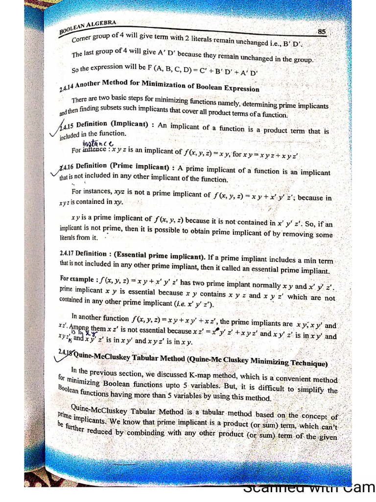 Queen Mcluscky Tabular Method | PDF