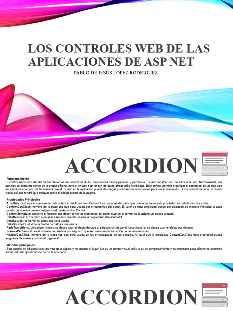 Los Controles Web de Las Aplicaciones de ASP ACCORDION | PDF