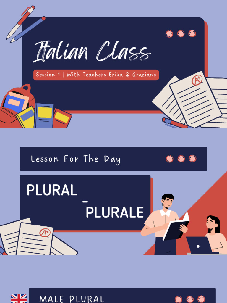 Beginner Italian Plural Rules | PDF