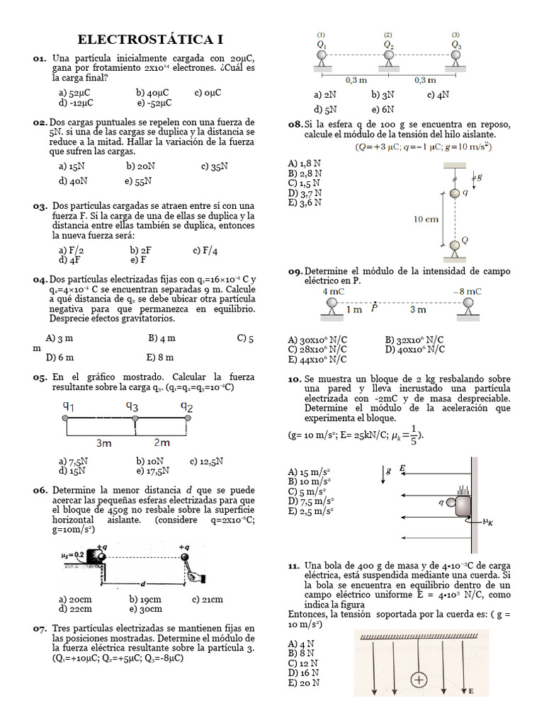 Electrostática I | PDF | Electrostática | Metrología