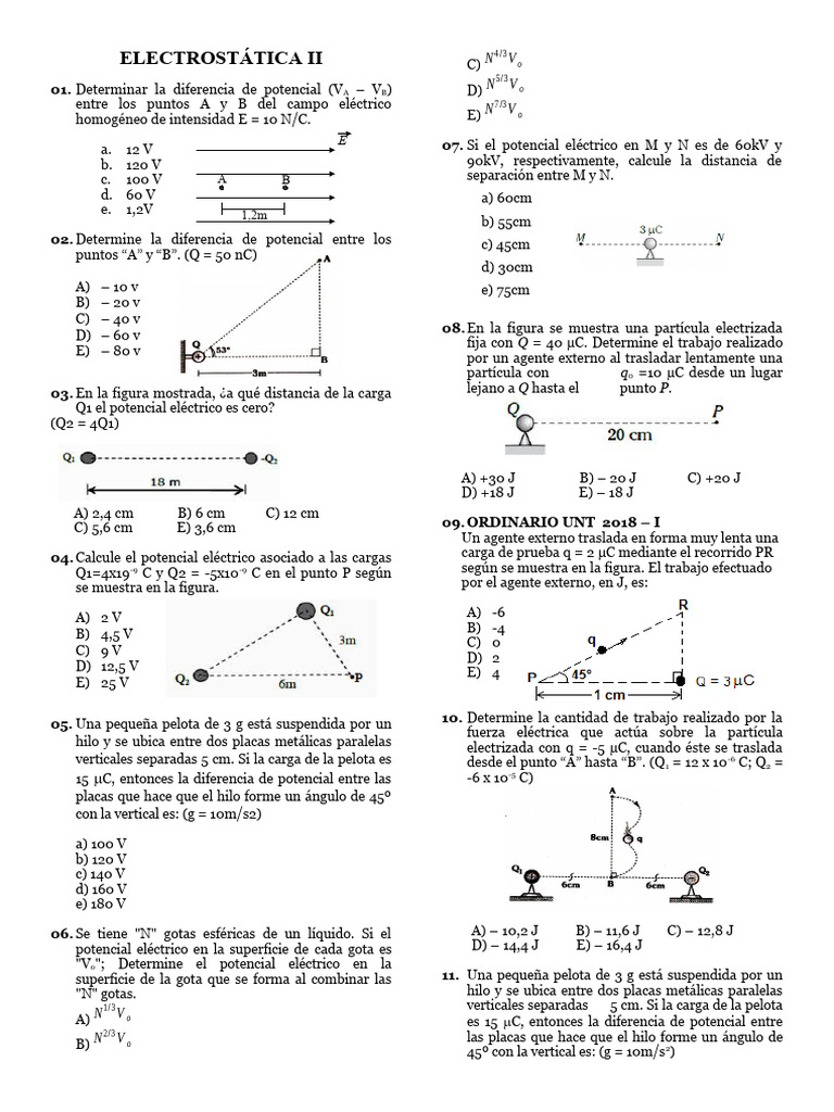 ELECTROSTÁTICA II | PDF | Ciencia de los Materiales | Metrología