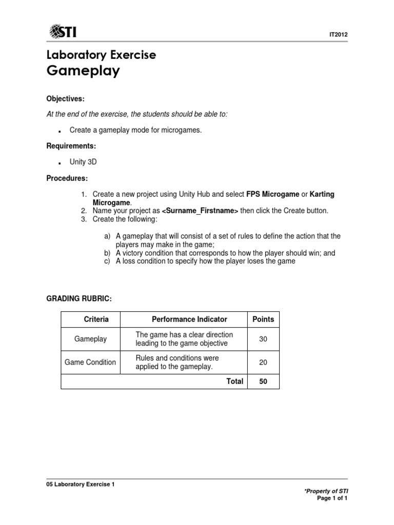 05 Laboratory Exercise 1 | PDF 05 Laboratory Exercise 1 | PDF