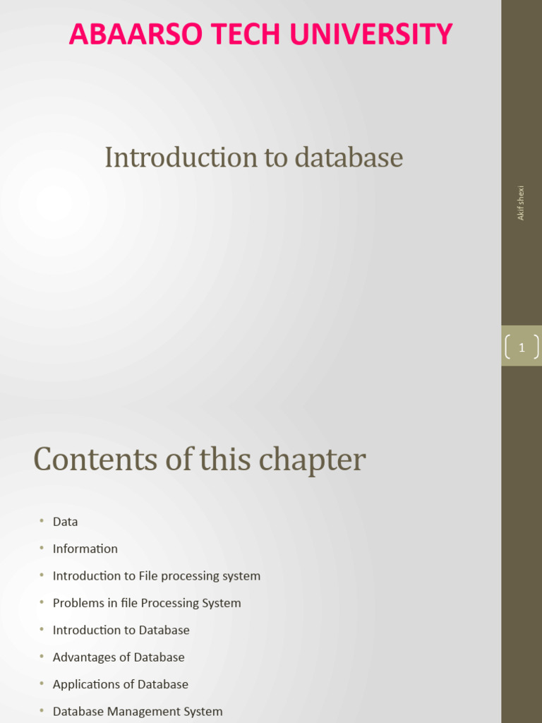 Chapter 1 | PDF | Databases | Client–Server Model