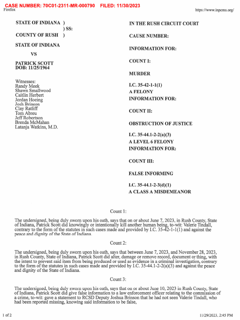 Valerie Tillard Murder: Probable Cause | PDF | Coroner | Detective