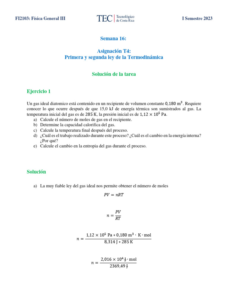 Solución T4 | PDF | Gases | Mecánica de Medios Continuos