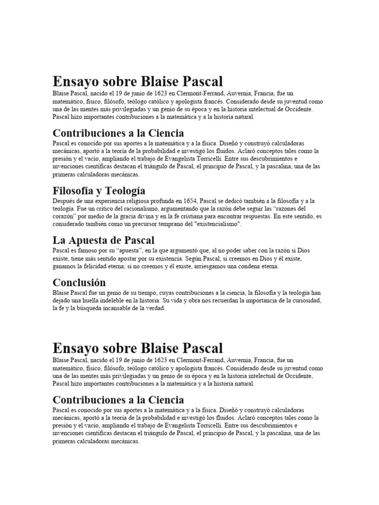 Pascal | PDF | Science