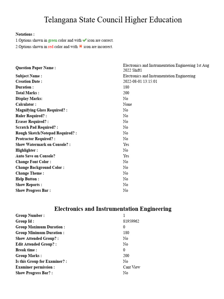 Electronics and Instrumentation Engineering 1st Aug 2022 Shift1 | PDF ... Electronics and Instrumentation Engineering 1st Aug 2022 Shift1 | PDF ...