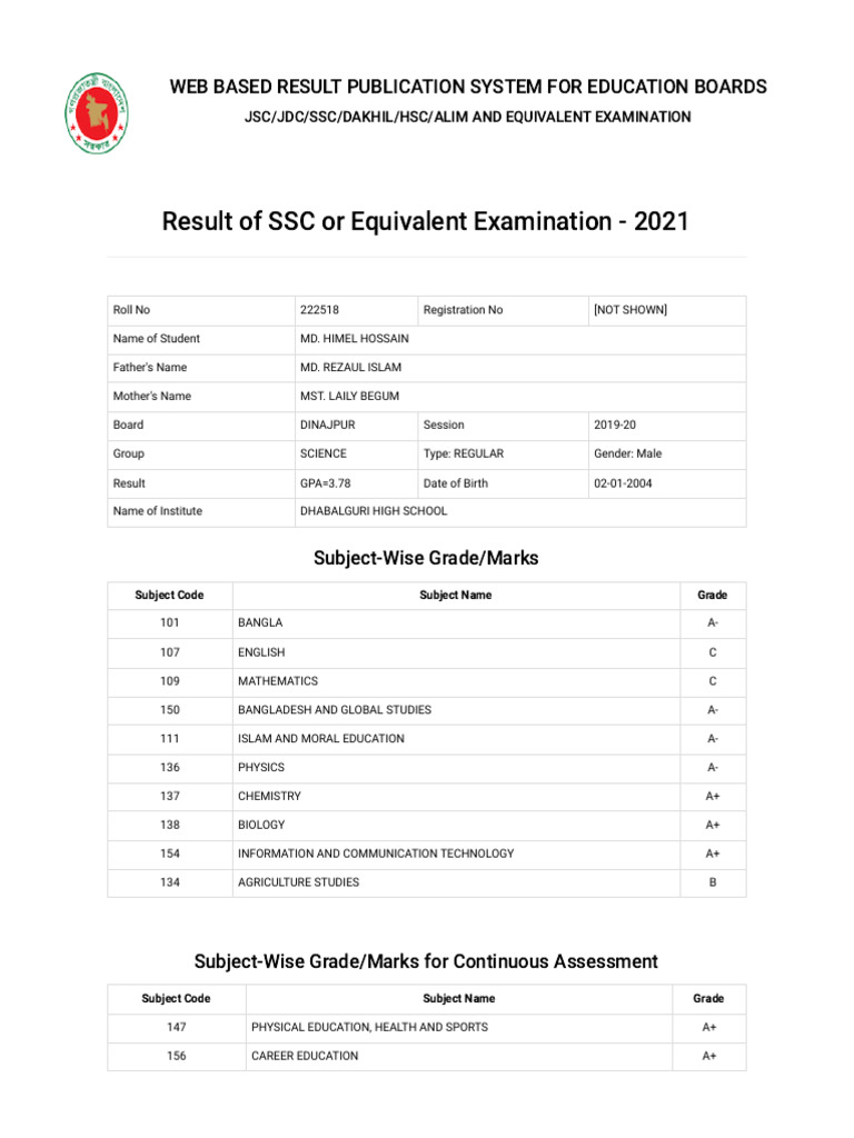 Web Based Result Publication System For Education Boards | PDF