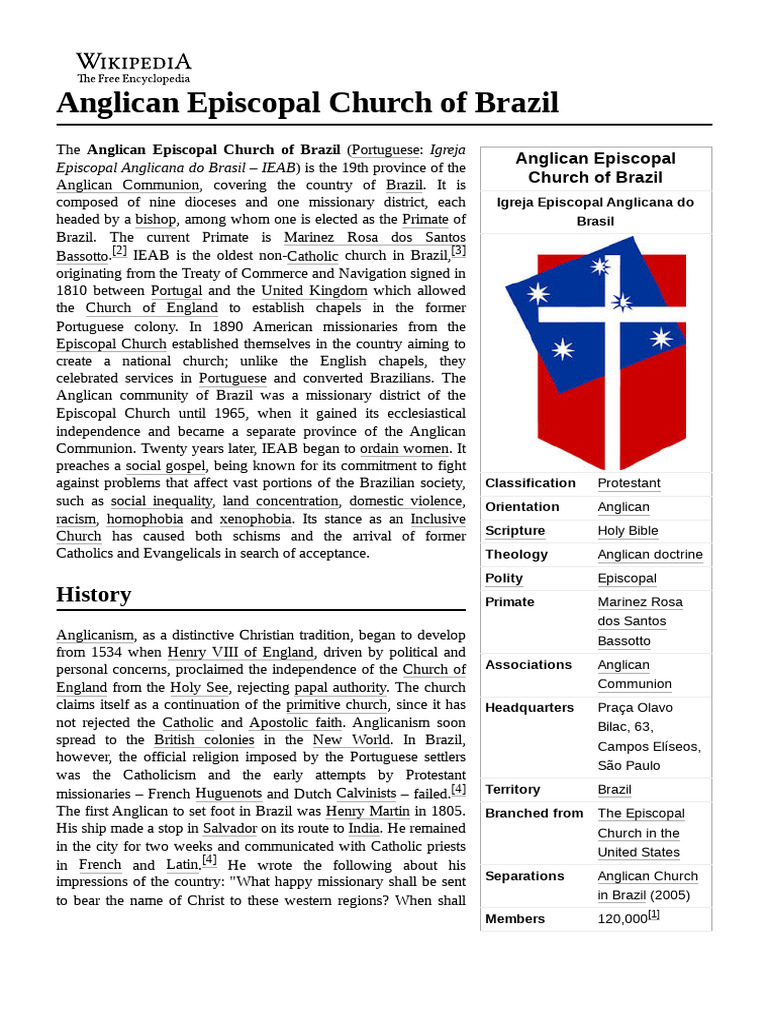 Anglican Episcopal Church of Brazil | PDF | Christian Denominational ...