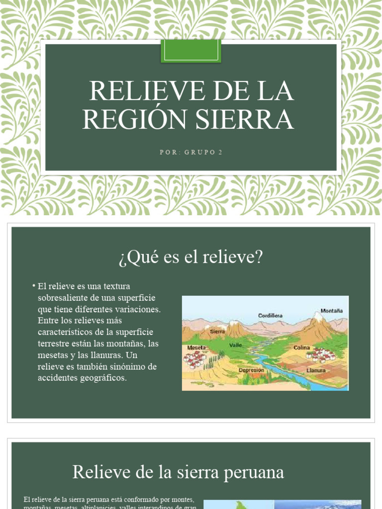 Relieve de La Sierra | PDF | Andes | Geomorfología
