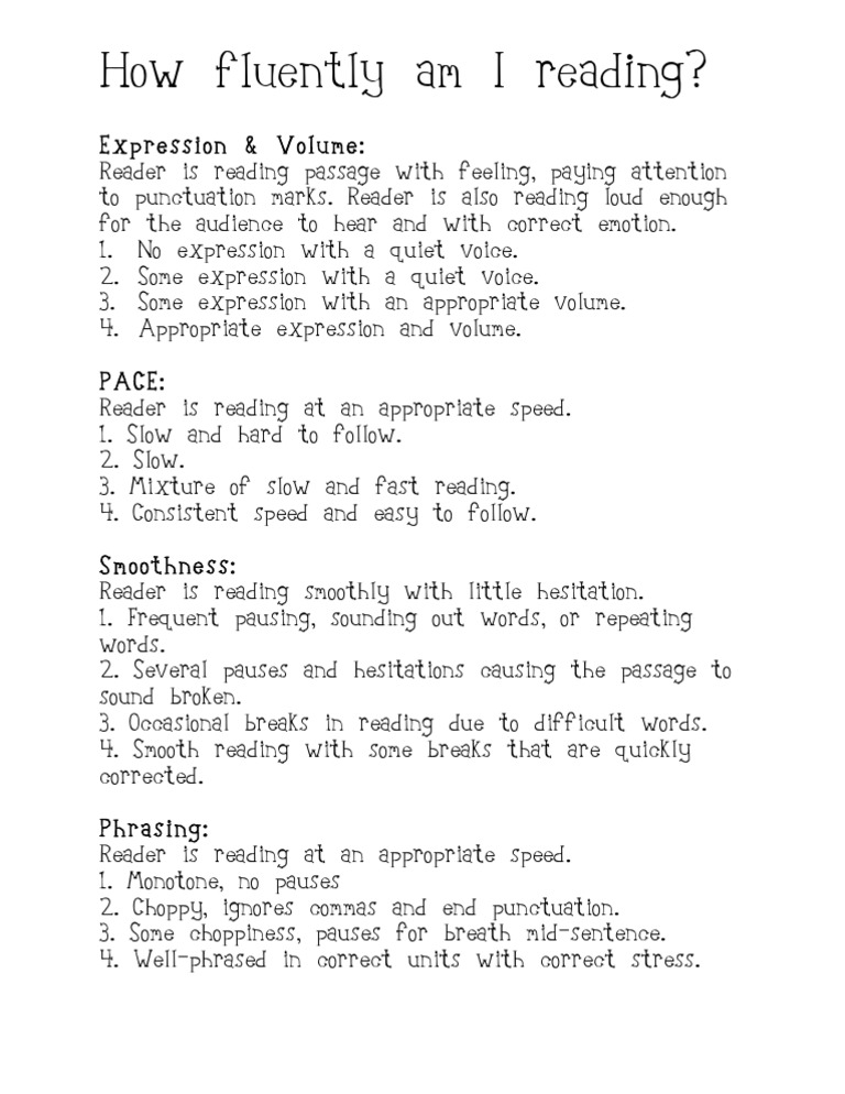 How Fluently Am I Reading | PDF