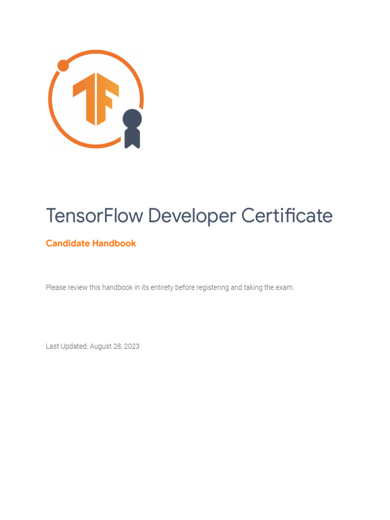 TensorFlow Developer Certificate Guide | PDF | Artificial Neural Network | Identity Document