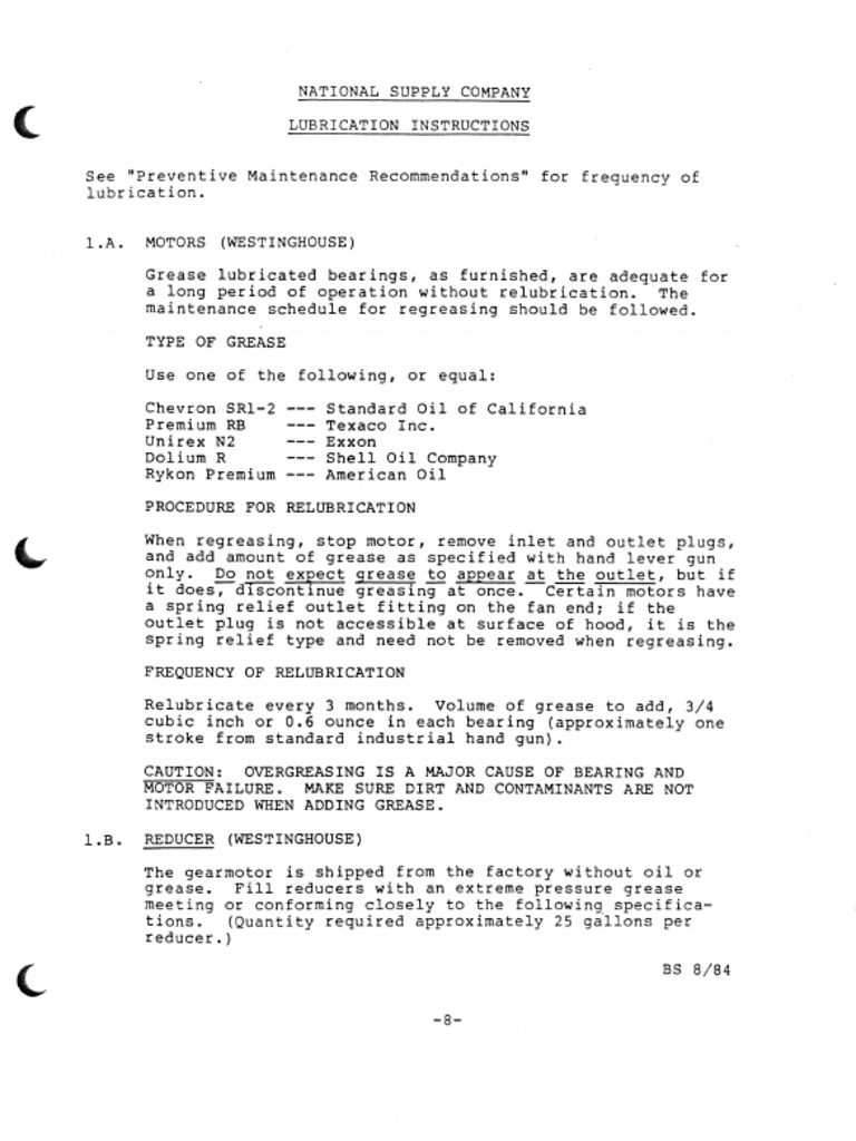 Jacking System Recommended Lube | PDF