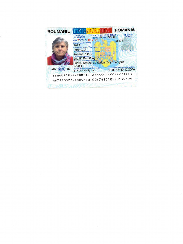 Ausweis Popa Pompilia | PDF