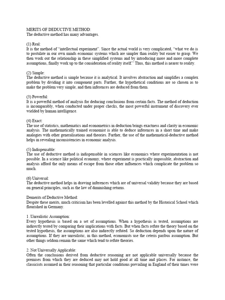 Lecture 2 Merits and Limitations of Inductive and Deductive Methods ... Lecture 2 Merits and Limitations of Inductive and Deductive Methods ...
