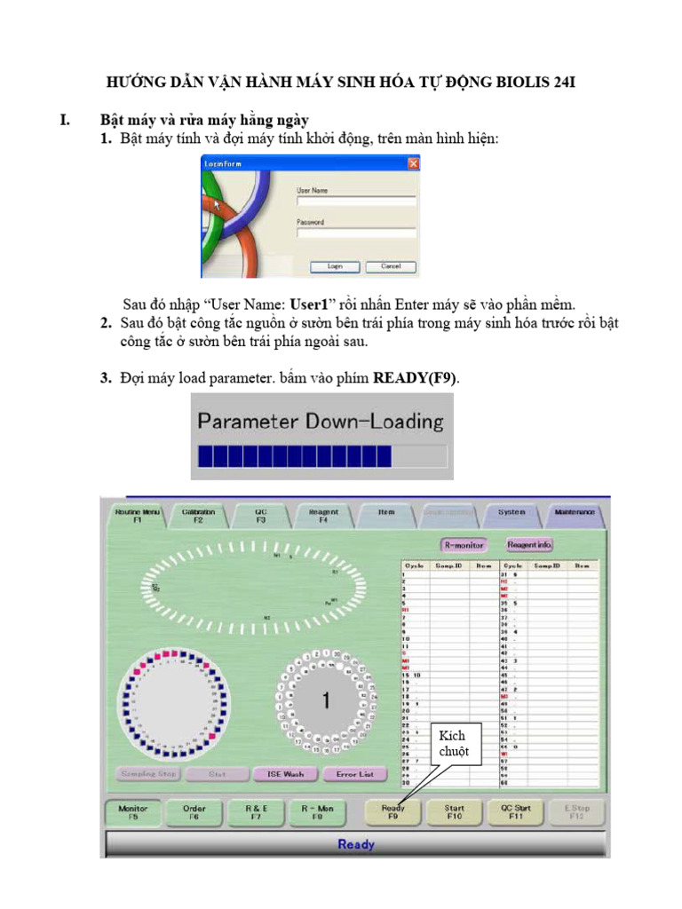HƯỚNG DẪN VẬN HÀNH MÁY SINH HÓA TỰ ĐỘNG BIOLIS 24I | PDF