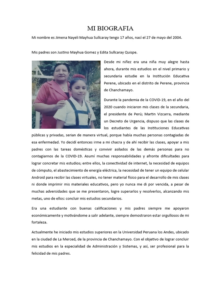 Mi Biografia | PDF