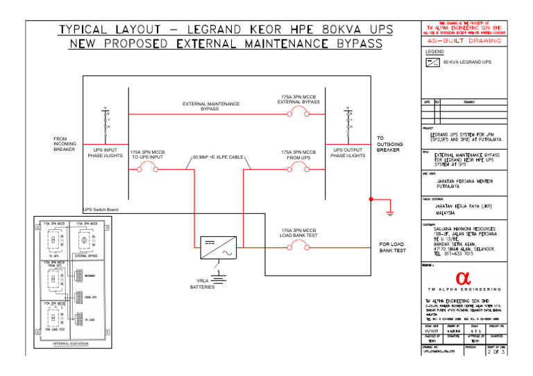 UPS System Wiring and Bypass Diagram | PDF
