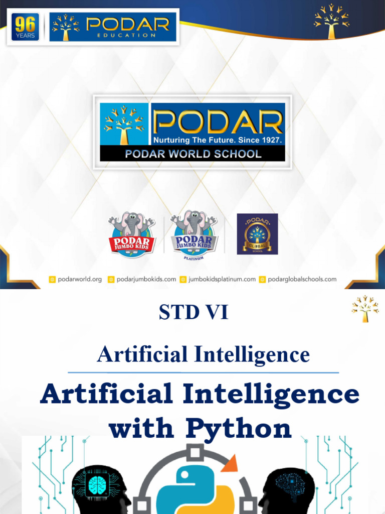 PPT1 PWS STD VI AI L4 Artificial Intelligence With Python 2023 24 | PDF | Python (Programming ...