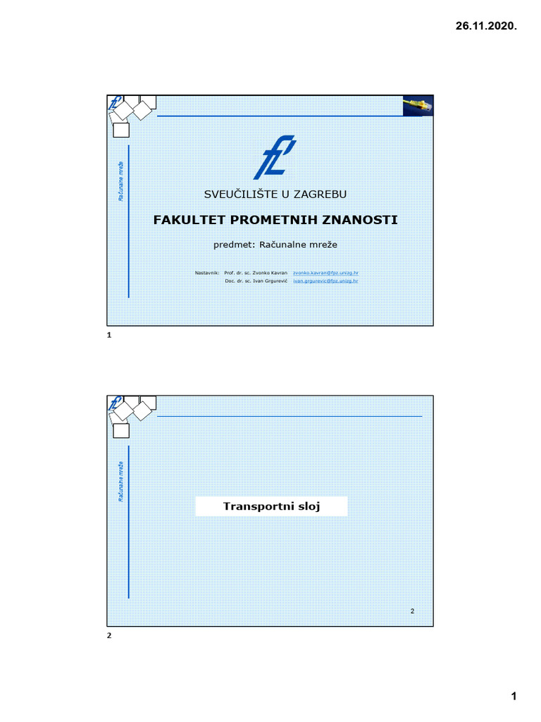 7 Predavanja RM Transportni Sloj | PDF