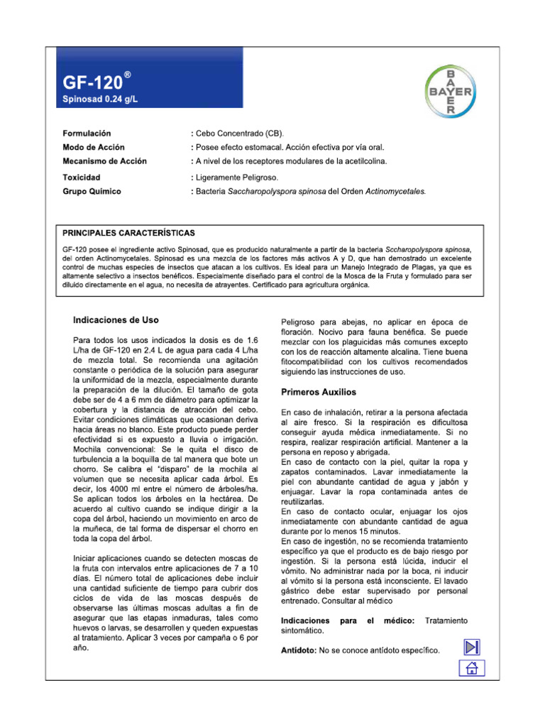 GF-120 - Ficha Tecnica | PDF