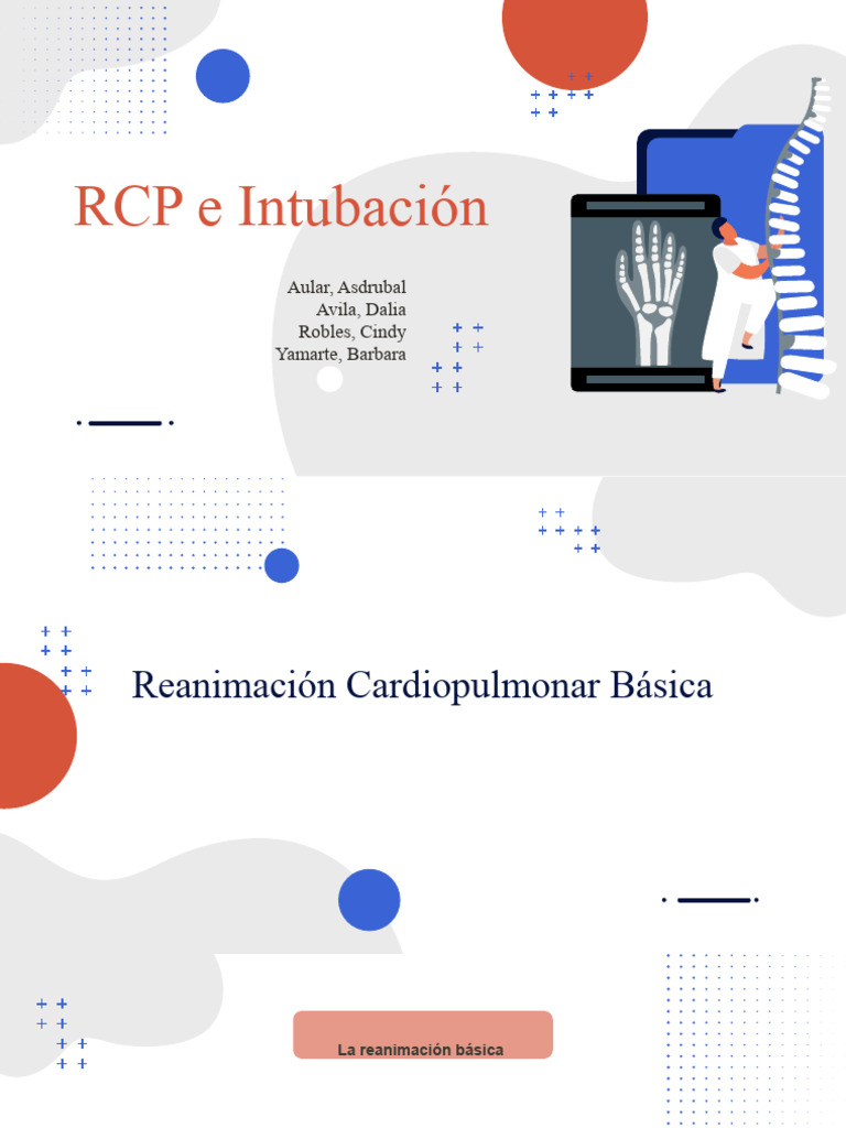 Tríptico sobre RCP e Intubación | PDF | Reanimación cardiopulmonar | Especialidades Medicas