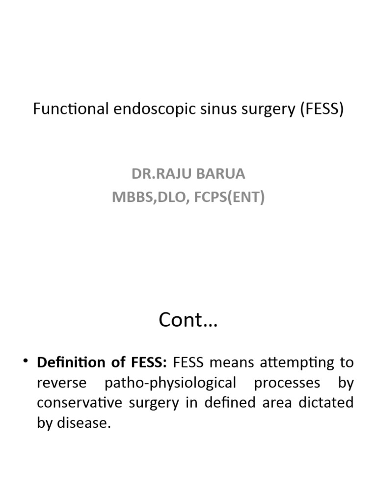 Understanding Functional Endoscopic Sinus Surgery | PDF | Science ...