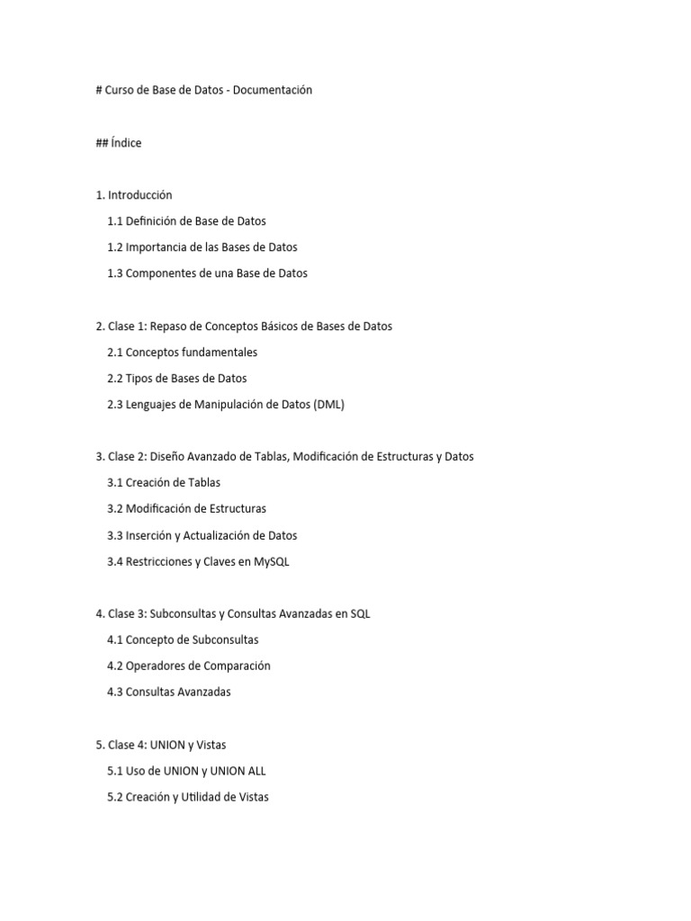 Curso de Base de Datos | PDF | Base de datos relacional | SQL