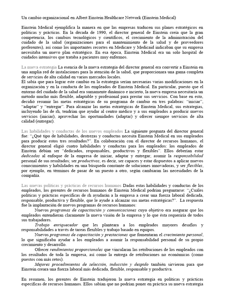 Cambio en Albert Einstein Healthcare Network (Einstein Medical) | PDF ... Cambio en Albert Einstein Healthcare Network (Einstein Medical) | PDF ...