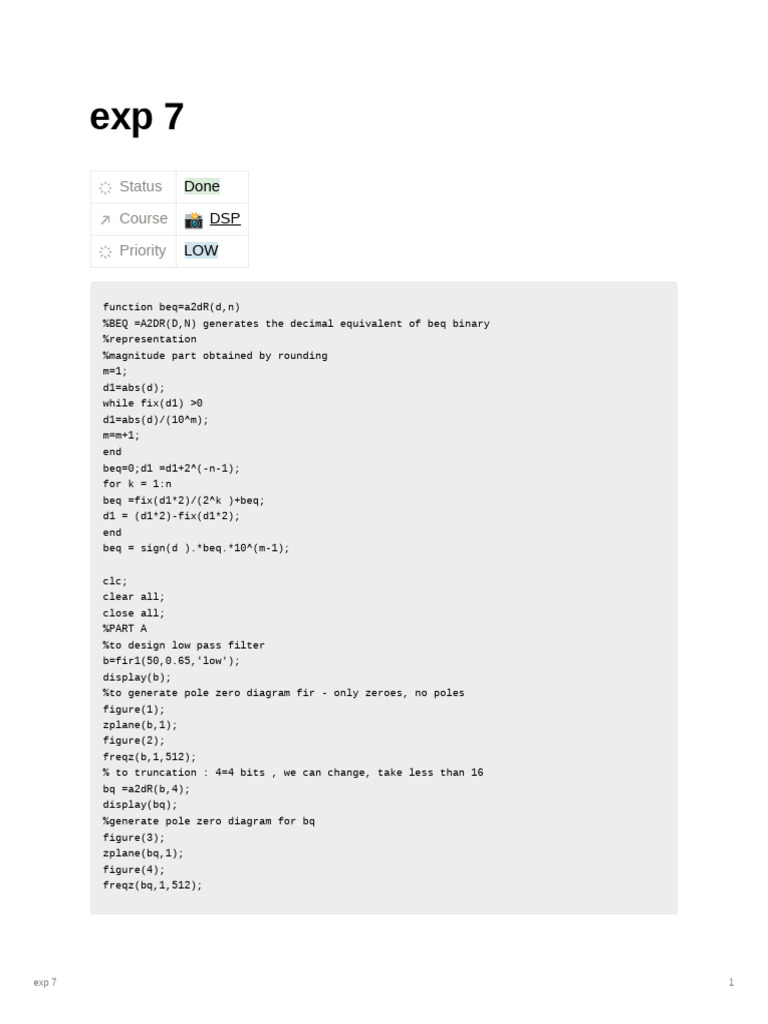 DSP 7 | PDF | Multiplication | Numbers