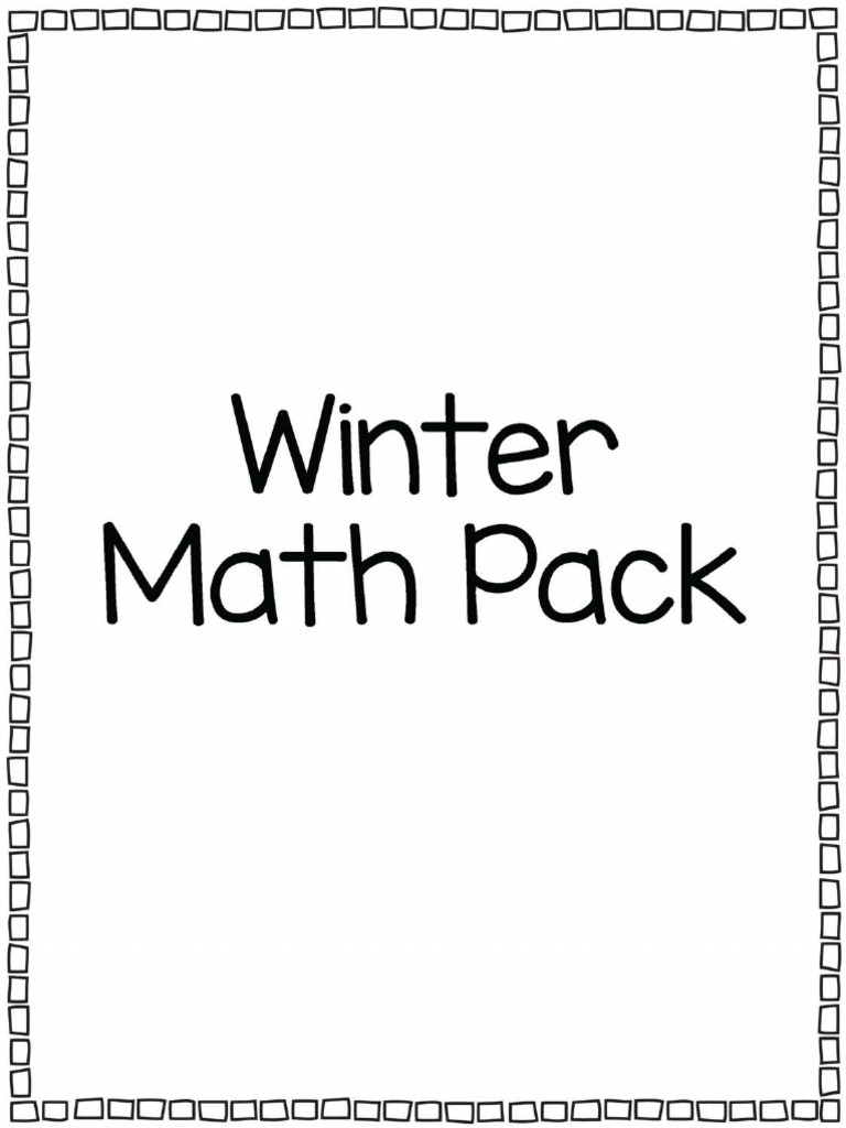 Winter Math Pack A | PDF